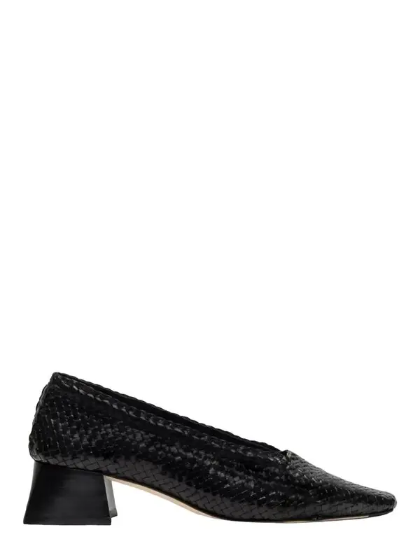 MIISTA 40mm Woven-leather Pumps - Black