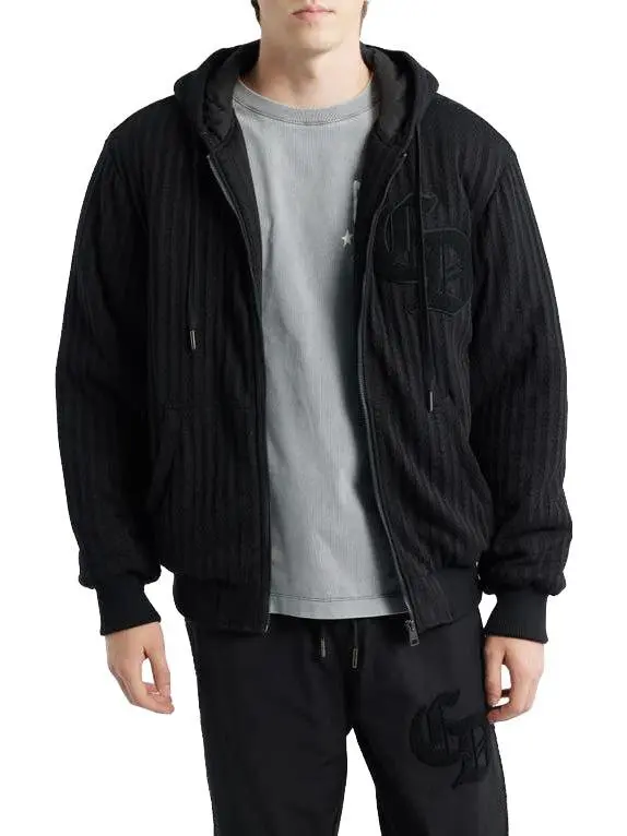 CRIMINAL DAMAGE Stanford Knit Zip Hoodie - Black