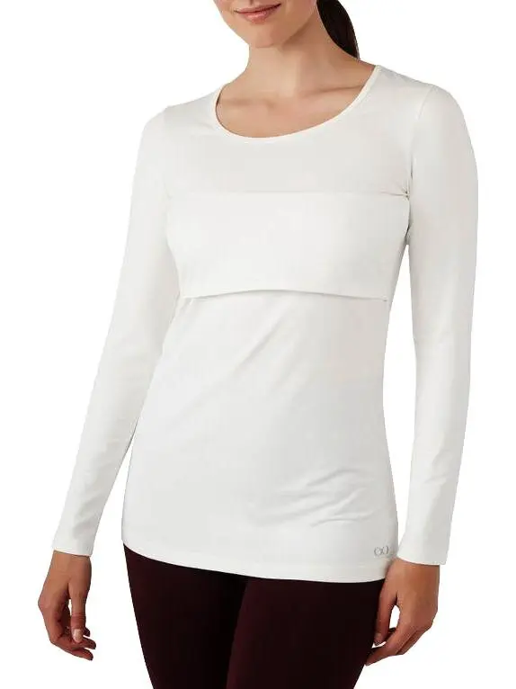 MODERN ETERNITY Long Sleeve Nursing Top - Egg Shell