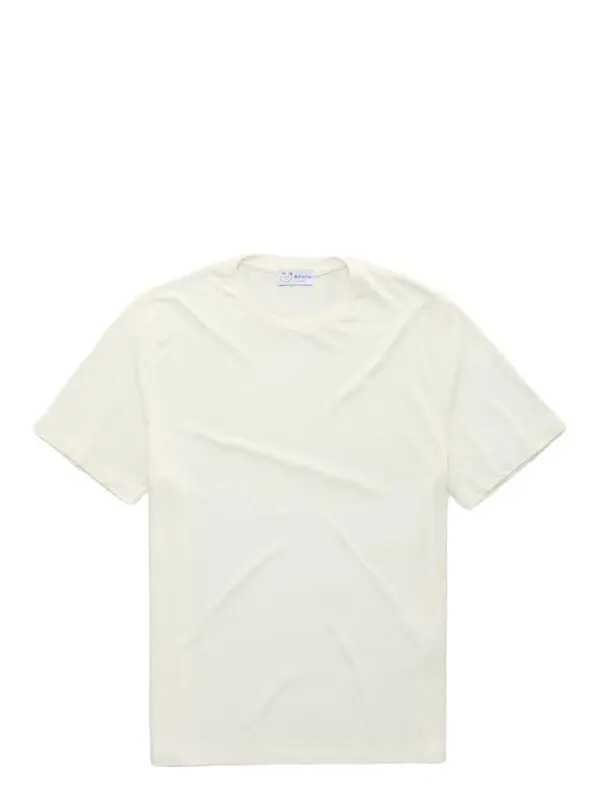 WOLF VS. GOAT (WVG) Light Weight Viscose Sorona Short Sleeve Crew Neck T-shirt - Milk Frost