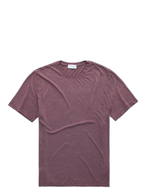 WOLF VS. GOAT (WVG) Light Weight Viscose Sorona Short Sleeve Crew Neck T-shirt - Mulberry Wine