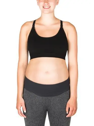 MODERN ETERNITY Bella Yogamaternity Nursing Yoga Bra - Black