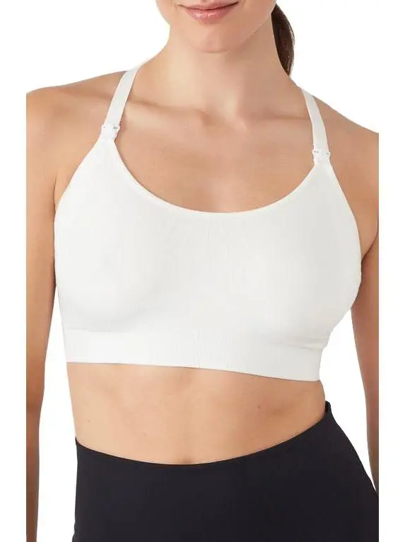 MODERN ETERNITY Seamless Yoga Nursing Bralette - Egg Shell