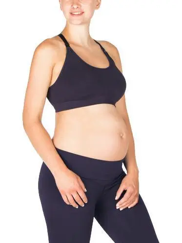 MODERN ETERNITY Bella Yogamaternity Nursing Yoga Bra - Navy