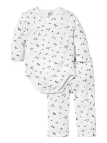 Janie And Jack Baby Woodland Friends Wrap Set - White