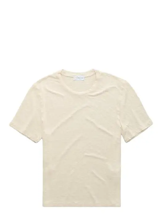 WOLF VS. GOAT (WVG) Short Sleeve Linen Crew Neck Tee - Panna