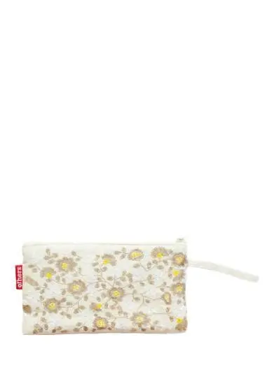 OTHERS TRADE FOR HOPE Floral Travel Wristlet - White/yellow