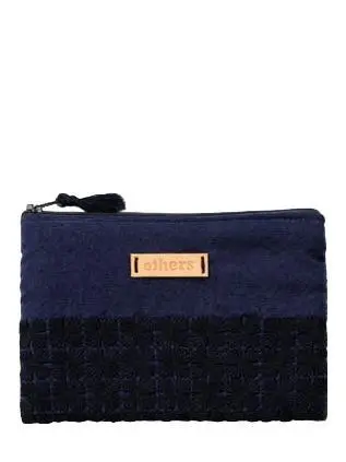 OTHERS TRADE FOR HOPE Hand-embroidered Dhaka Purse - Navy Blue