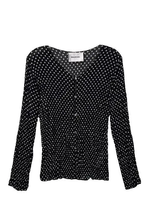 Baacal Maya Pleated Cardigan - Black Dots