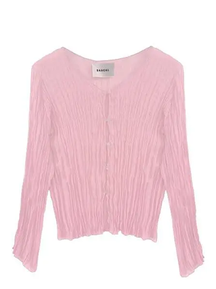 Baacal Maya Pleated Cardigan - Pink