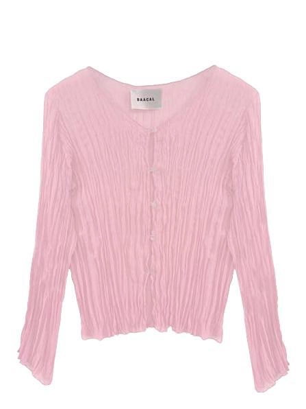 Baacal Maya Pleated Cardigan - Pink