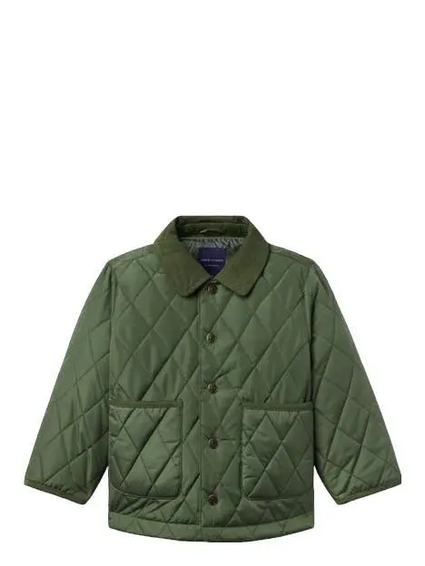 Janie And Jack Quilted Barn Jacket - Green