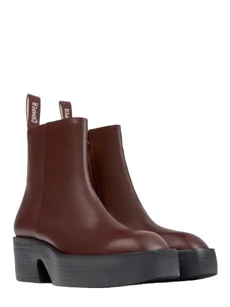 Camper Billie Platform Boots - Burgundy