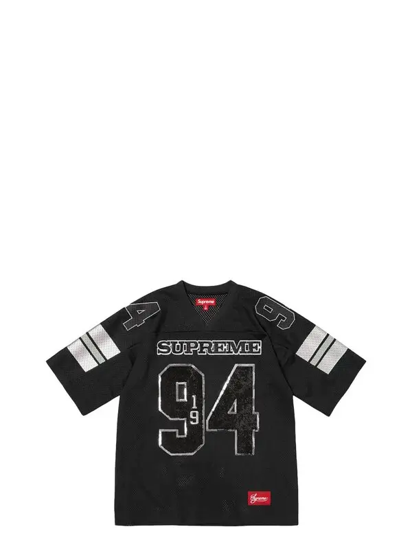 Supreme Spiderweb Football Jersey - Black