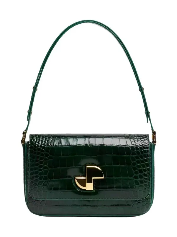 Patou Le Lock Crocodile-pattern Bag - Green