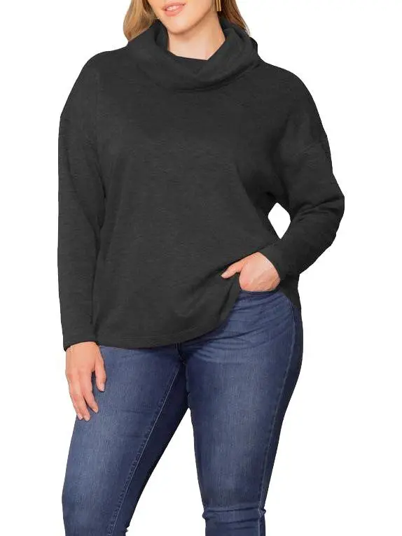KIYONNA Astrid Turtleneck Sweater - Black Noir