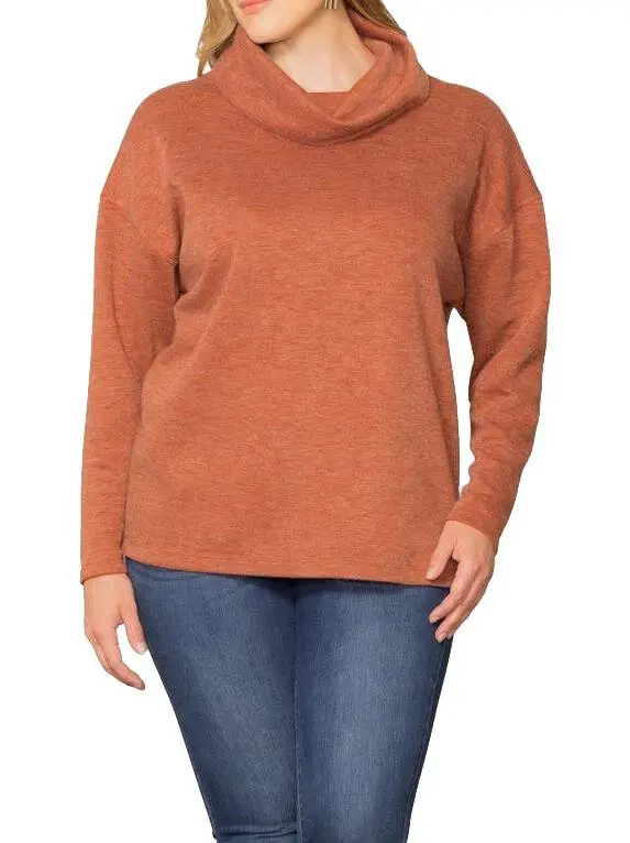 KIYONNA Astrid Turtleneck Sweater - Cinnamon