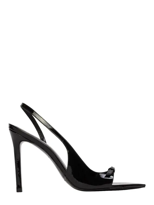 BLACK SUEDE STUDIO Heidi 100 Slingback Sandal - Black Patent