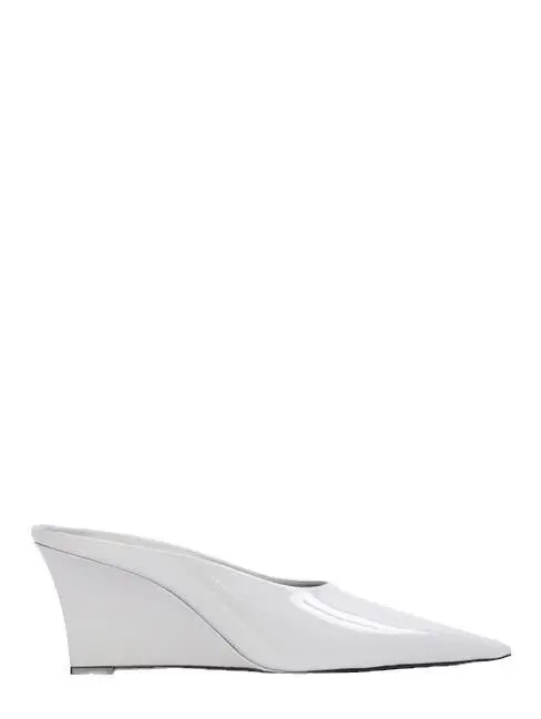 BLACK SUEDE STUDIO Aysha 70 Wedge - Grey Patent Leather