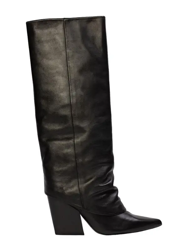 BLACK SUEDE STUDIO Nev 100 Leather Boot - Black Leather