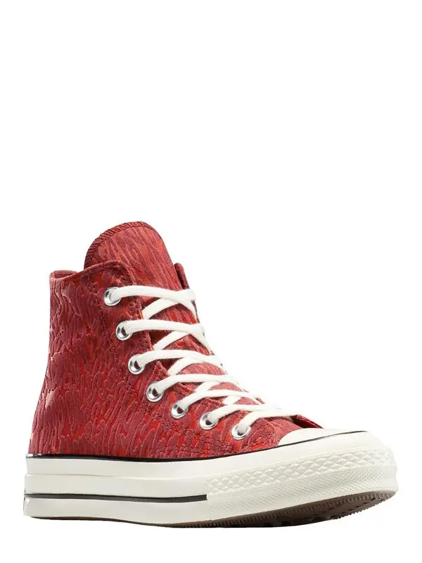 CONVERSE Chuck 70 Leopard Flocked Satin Low Top Sneakers - Rottin Apple/by The Campfire
