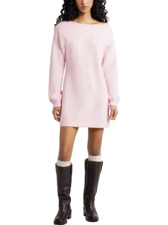 Bp. Sweater Knit Minidress - Pink Primrose