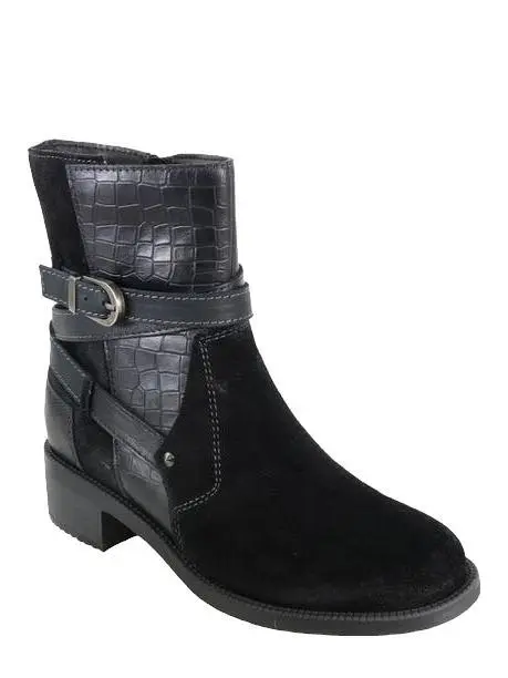 DAVID TATE Leather Ankle Booties - Black