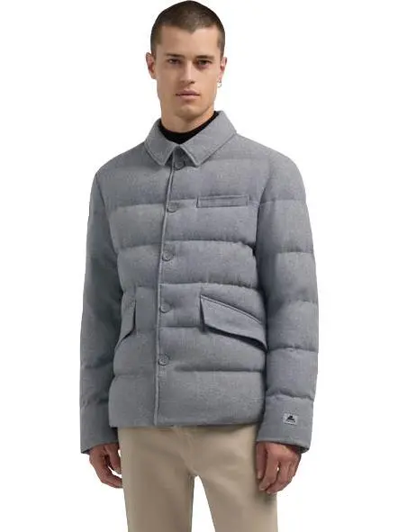 Pajar Quilted Wool Blend Jacket - Light Charcoal