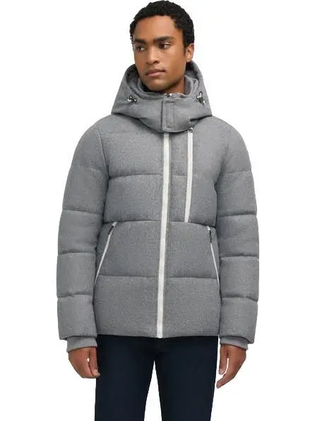 Pajar Kepler Wool-like Puffer With Removable Hood - Light Charcoal