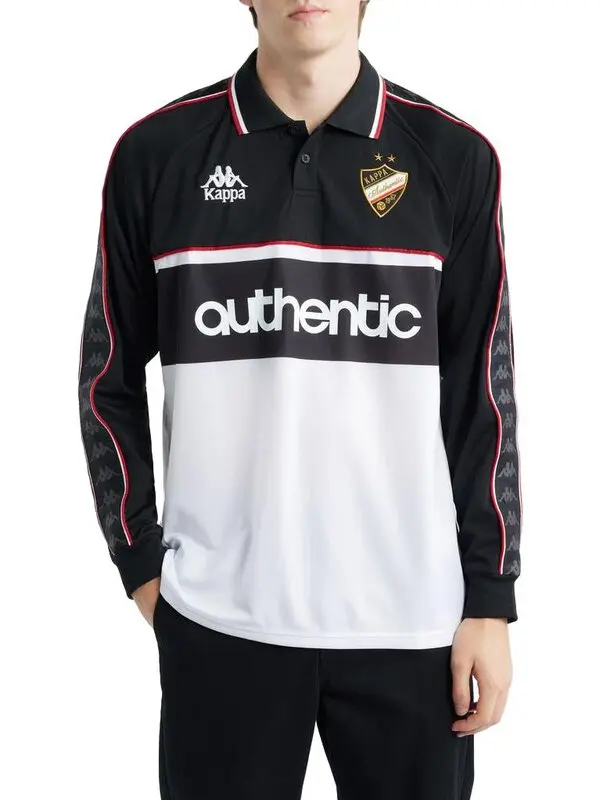Kappa 222 Banda Onika Soccer Shirt - Black - White - Red Racing