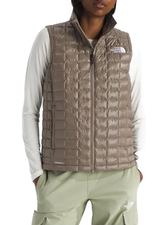 The North Face Thermoball Windproof Quilted Vest - Mocha Brown