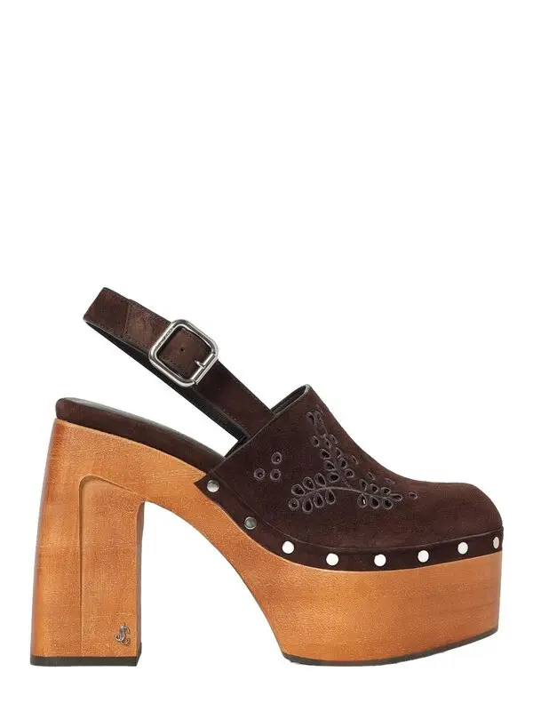 JIMMY CHOO Platform Clogs - Brown