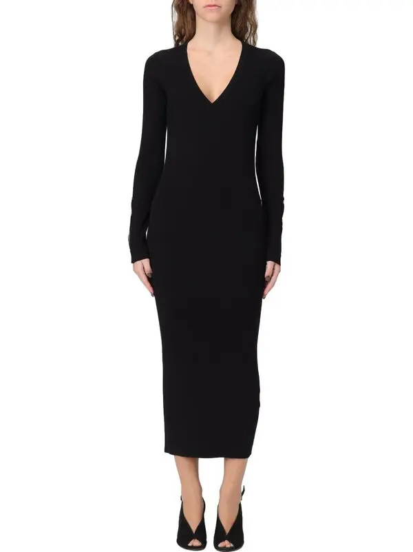 Liu Jo Midi Ribbed Dress - Black