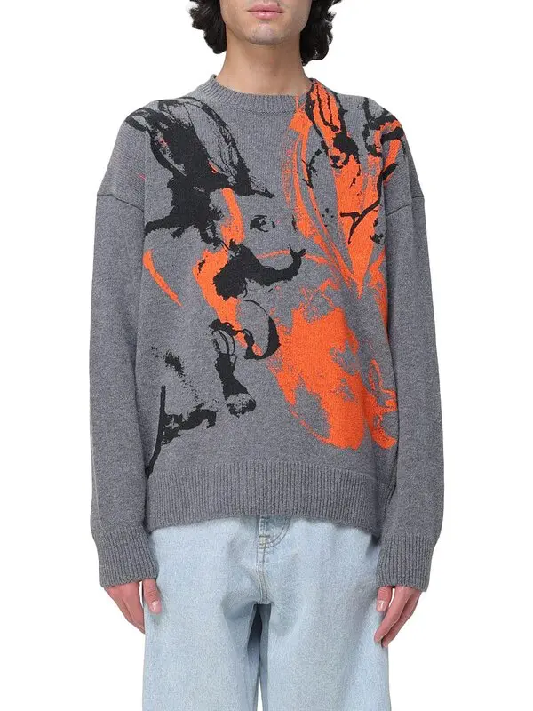 MSGM Printed Sweater - Grey