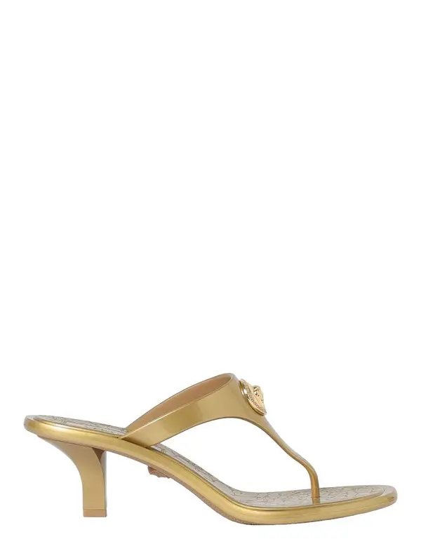 Versace Heeled Thong Sandal - Gold