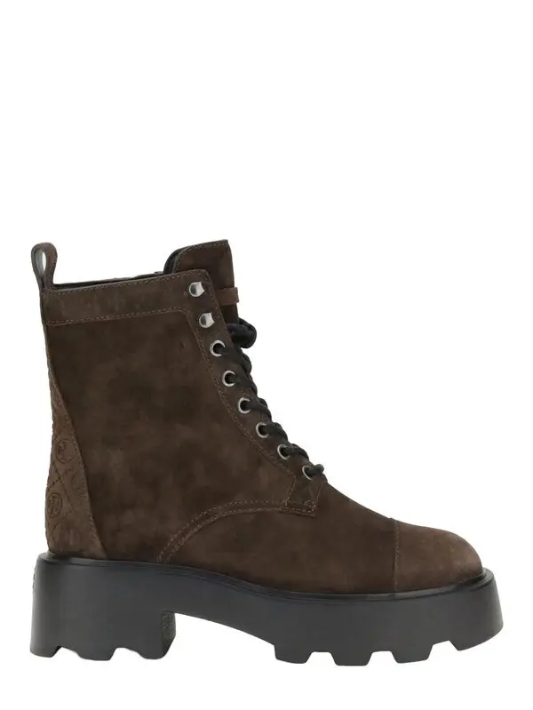 Tory Burch Lace-up Boots - Cocoa