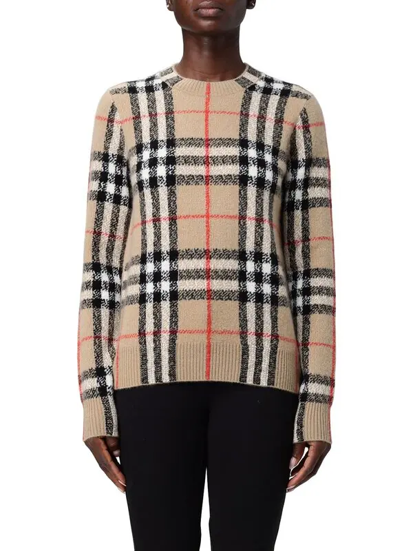 Burberry Check Sweater - Beige