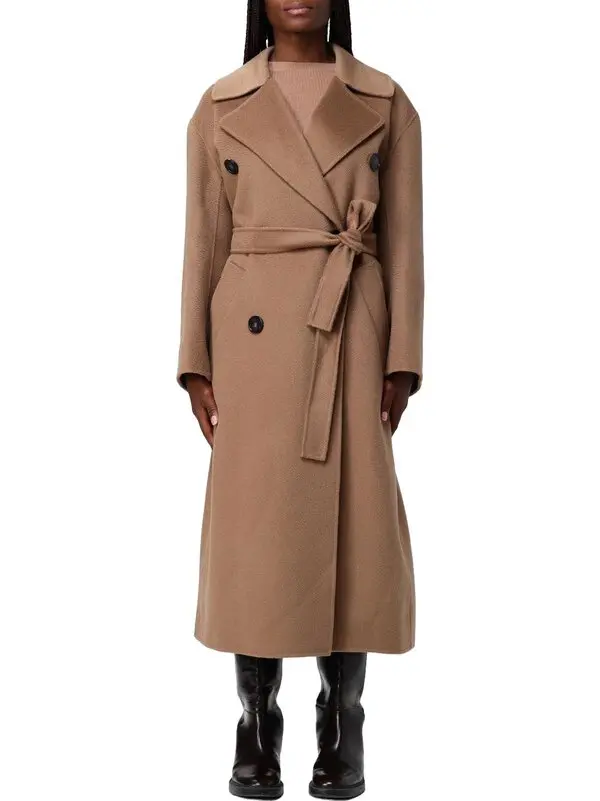 Max Mara Double Breasted Coat - Brown