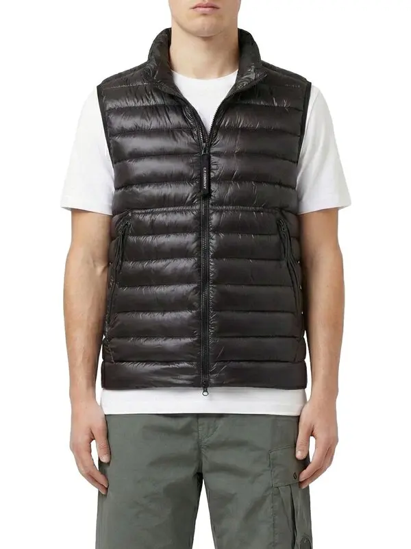 C.P. COMPANY Quilted Zip-up Vest - Black