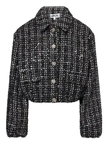 AMY LYNN Sequin-bouclé Woven Jacket - Black