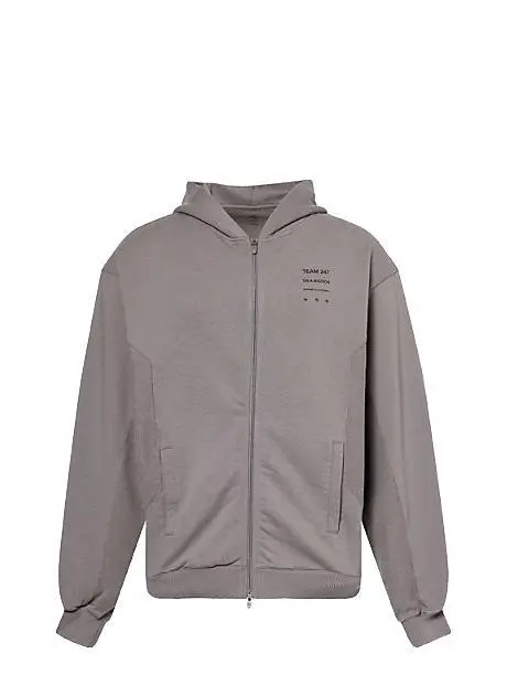 REPRESENT Uprising Zip Cotton-jersey Hoodie - Steel