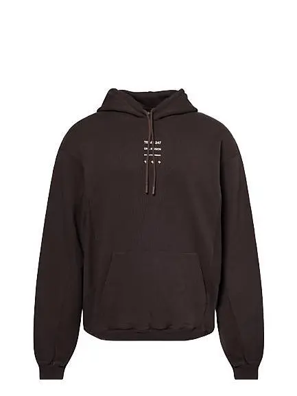 REPRESENT Uprising Relaxed-fit Cotton-jersey Hoodie - Chocolate