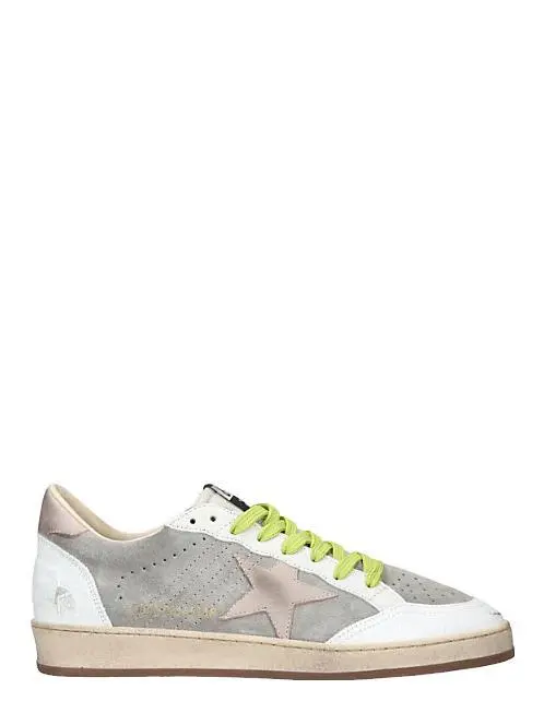 Golden Goose Ball Star Suede And Leather Trainers - Grey/other