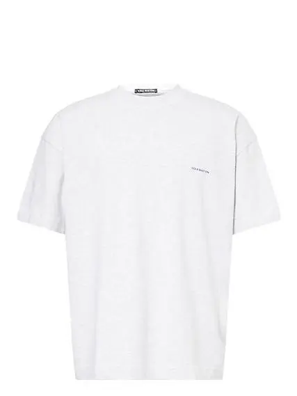 COLE BUXTON Mini Logo Relaxed-fit Cotton-jersey T-shirt - Light Grey Marl