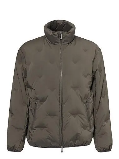 Emporio Armani Eagle-print Shell-down Jacket - Black Ink