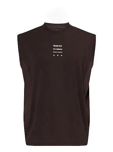 247 BY REPRESENT Uprising Oversized Stretch-woven Top - Chocolate