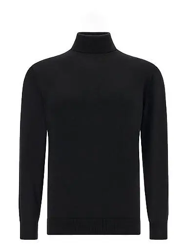 Boggi Milano Merino Wool Turtleneck Jumper - Black