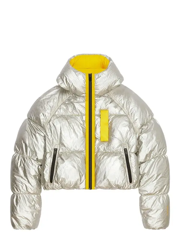 Givenchy Laminated Hooded Puffer - Yellow