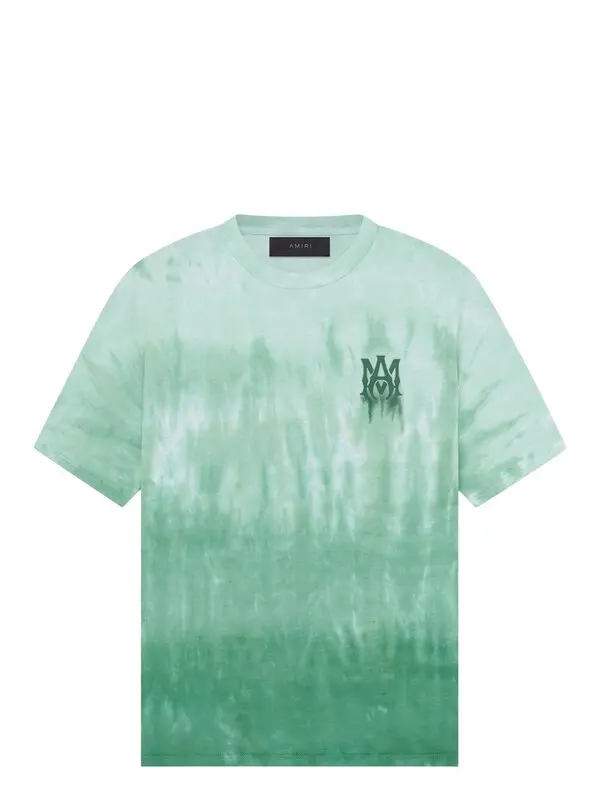 Amiri Ma Logo Dip Dye Tee - Green