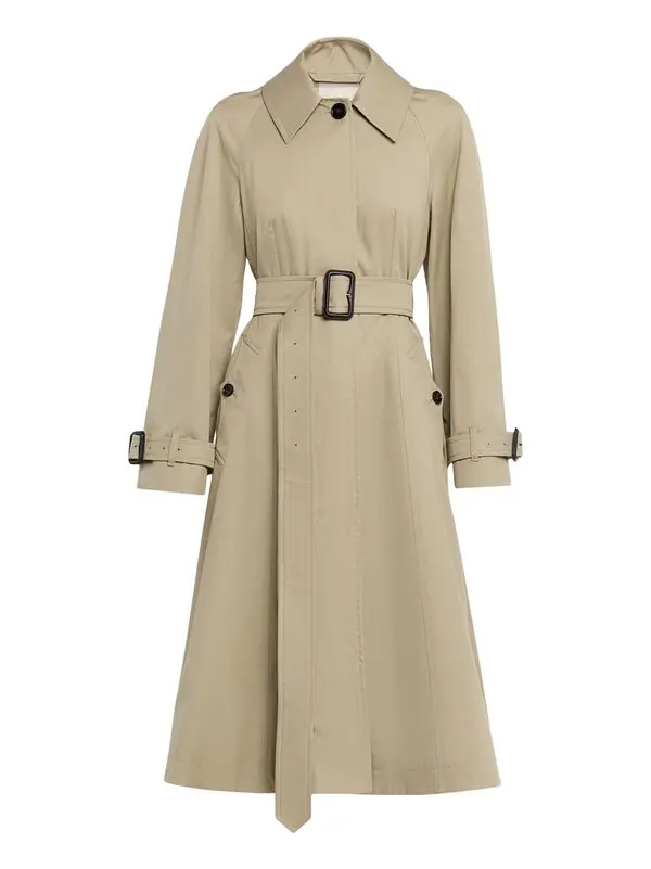 Burberry Ellingham Belted Flare Trench Coat - Quill